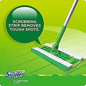 Swiffer Sweeper Wet Mopping Cloths, Multi-Surface Floor Cleaner with Gain Original Scent, 24 Count