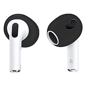 Rqker Fit in Case Ear Tips Compatible with AirPods 3 2021 3rd Gen, 9 Pairs Ultra Thin Soft Silicone Eartips Earbuds Dustproof Cover Fit in Charging Case Compatible with AirPods 3, 9 Pairs 9 Colors