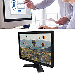 CCYLEZ 19in Computer Monitor, 16X10 Capacitive Touch Screen HD 1080P Color Gaming Display with VGA, HDMI, AV, BNC, USB, DC Input Interface, 300nits Brightness, for Travel, Home