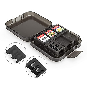 Amazon Basics Game Storage Case for 24 Nintendo Switch Games - 3.4 x 3.4 x 1 Inches, Black