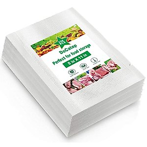 DoCatop Vacuum Sealer Bags, 250 Quart Vacuum Sealed Storage Bags for Food Saver 7.8" x 11.8" Durable PreCut Bag Commercial BPA Free Food Vac Bags for Food Storage Meal Prep or Vide Cooking