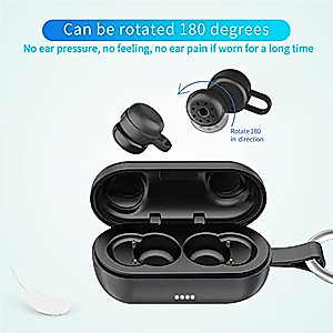 GARAS Wireless Earbuds, Bluetooth Headphones 5.3 180 Degree Rotation Zero Ear Pressure HiFi Stereo Earphones 38 Hours Charging Case Bluetooth Earbuds Noise Canceling with Deep Bass for Sport, Black