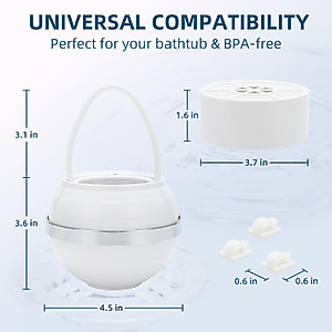 Bath Ball Filter, Bath Ball Water Filter, Bathtub Water Filter, Bath Ball Bathtub Water Filter for Tub Faucet - BPA Free - White