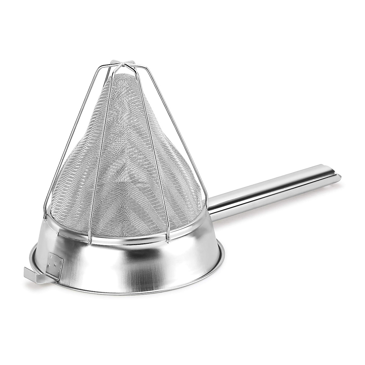 New Star Foodservice 537423 Stainless Steel Reinforced Bouillon Strainer, 8-Inch