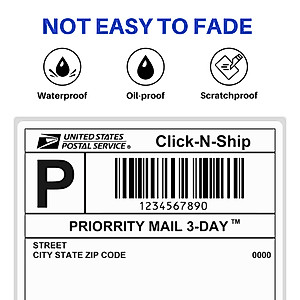 ESSENTIAL Fanfold 4" X 6" Direct Thermal Shipping Labels with Perforations, 5000 Labels, Permanent Adhesive - Compatible with Rollo & Zebra Printer