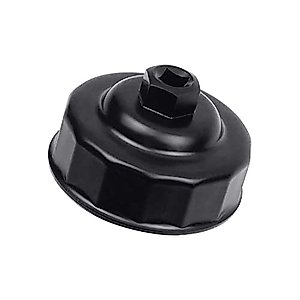 iBetter 65mm 14 Flute Cup Style Oil Filter Wrench, Black, Steel