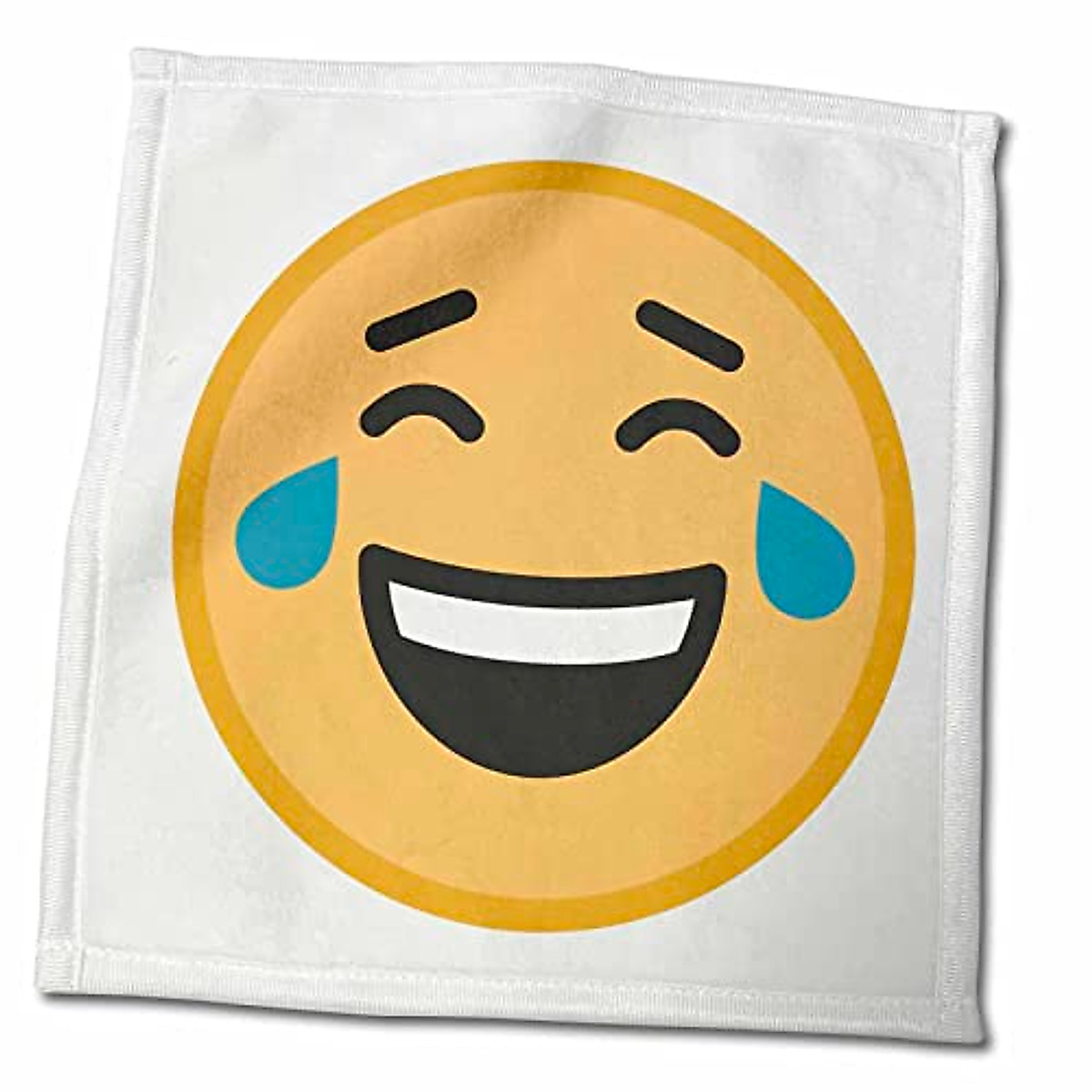 3dRose Crying Laughing, Picture of Laughing on White Background - Towels (twl-265892-3)