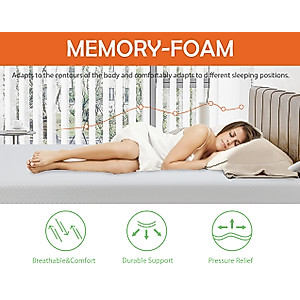 Capacmkseh King Size Bamboo Charcoal Infused Cooling Gel Memory Foam Mattress for a Cool Sleep & Pressure Relief, Medium Firm Comfort & Supportive Mattresses, Bed in a Box, CertiPUR-US Certified