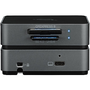 OWC Atlas Dual CFexpress Type B & SDXC UHS-II Card Reader - Bus Powered by USB-C - Compatible with Mac/Windows/iPad/Chrome OS