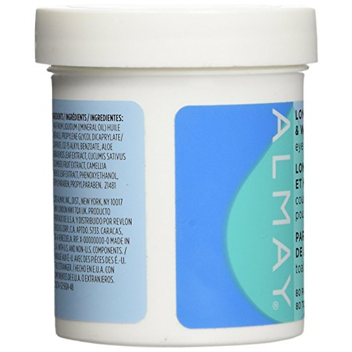 Almay Longwear and Waterproof Eye Makeup Remover Pads, 80 Count