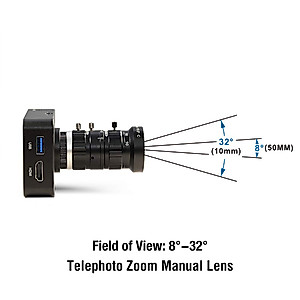MOKOSE 4K HDMI Industry Camera C/CS-Mount Teaching Webcam with 10-50MM Telephoto Zoom Manual Lens