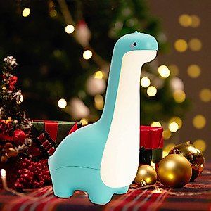 DUFFOBAN, Dinosaur Light Cute LED Night for Kids, Nursery Night Lights,Portable Bedroom Cute Bedside lamp for Girls Boys Gifts Decor Lamps .Rechargeable Baby Mood Light Dinosaur Lamp.（Blue）
