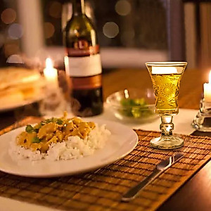 Youeon 12 Pack 1.2 Oz Shot Glasses Set, Clear Cordial Glasses, Fancy Shot Glasses, Mini Wine Glass with Heavy Base, Sherry Glasses Small Goblet Glasses for Tequila, Liquor, Whiskey, Vodka