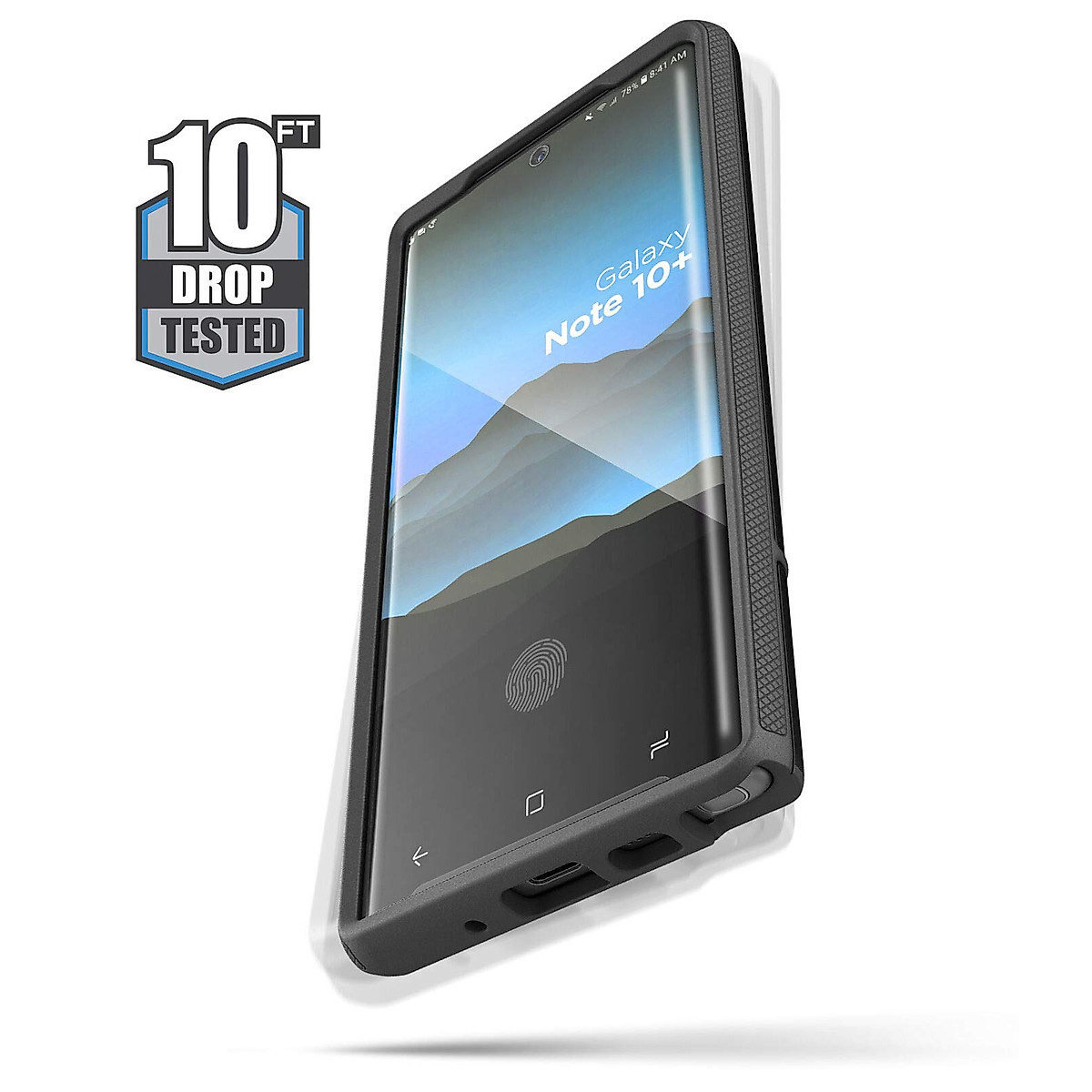 Encased Galaxy Note 10 Plus Belt Clip Protective Holster Case (2019 Rebel Armor) Heavy Duty Rugged Full Body Cover w/Holder for Samsung Note 10+ (Black)