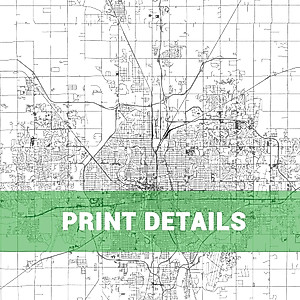 Dear Mapper Wichita United States View Abstract Road Modern Map Art Minimalist Painting Black and White Canvas Line Art Print Poster Art Line Paintings Home Decor (Set of 3 Unframed) (16x24inch)