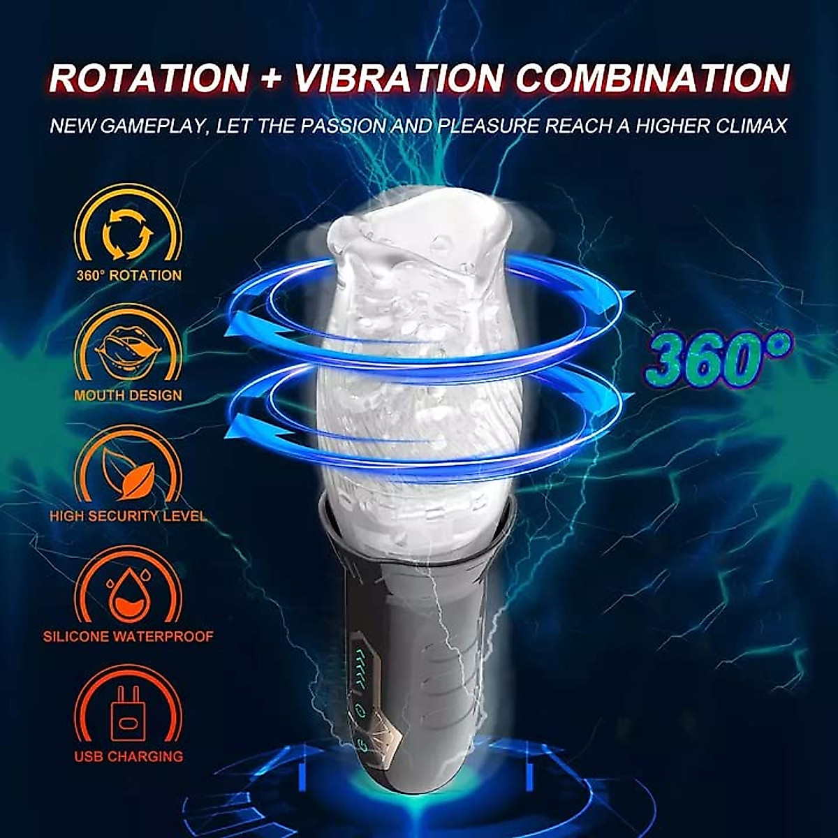 Intense Penis Stimulator Rotating Vibrating Male masturbator Stroker Gawk Gawk 3000 Device Automatic Pleasure Machine Sucking Cyclone Blowjob Stimulator