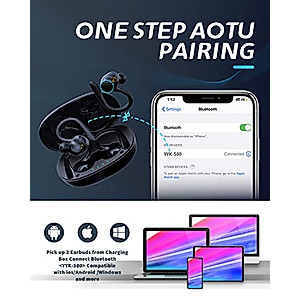 FBJJ Wireless Earbuds Bluetooth 5.3 Headphones, Sport Wireless Ear Buds 120H Playtime, Noise Cancelling IPX7 Waterproof Wireless Workout Earphones with Charging Case, for Sports Running Exercise