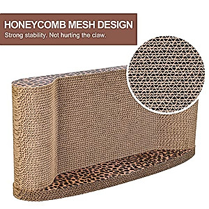 HALOVIE Extra Large Size Cat Scratcher Bed, 24 Inch Cat Scratch Pad Cardboard Sofa Scratching Board Lounge Couch for Indoor Cats