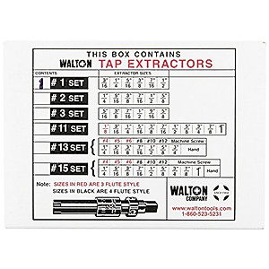 Walton Tools 18001 Tap Extractor Set, Black