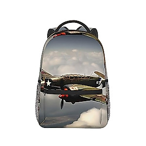 FRESQA World War 2 Aircraft Airplane 2-Standard-Scale-2_00x Lightweight Fashion Casual Anti-Theft Backpack,Unisex For Travel,Business Casual
