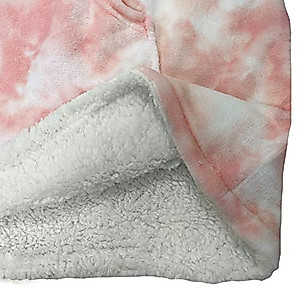 Dreamscene Tie Dye Pastel Hooded Hoodie Blanket Oversized Pullover Soft Sherpa Fleece Comfy Wearable Blanket Throw Giant Sweatshirt for Girls Teens Women Adults, One Size - Blush Pink