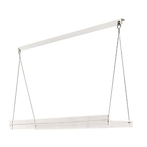 SUPREMETECH Hanging Acrylic Shelves for Windows (34" Wide, 1 Shelf - 26" Tall)