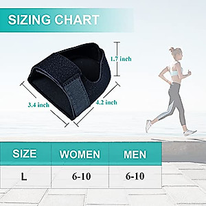 Plantar Fasciitis Heel Cups, Heel Cups for Heel Pain(4PCS), Heel Protectors for Plantar Fasciitis Relief, Adjustable Heel Pads for Heel Pain Relief, Achilles Tendinitis, Heel Spur (Black, L Size)