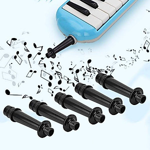Pack of 5 Melodica Short Tube Plastic Melodica Mouthpiece Compatible with 37-key Pianica Melodica