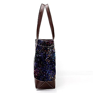 Purses for Women, Tote Bag, Tote Bag for Women, Small Tote Bag, abstract colorful galactic universe galaxy pattern