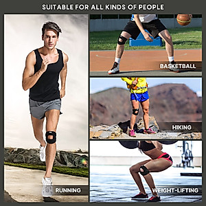 Fit Geno 1-Pack Patella Knee Brace for Knee Pain, Knee Compression Sleeve Knee Brace for Arthritis Pain and Support, Essential Workout Knee Guard Knee Pads for Women and Men