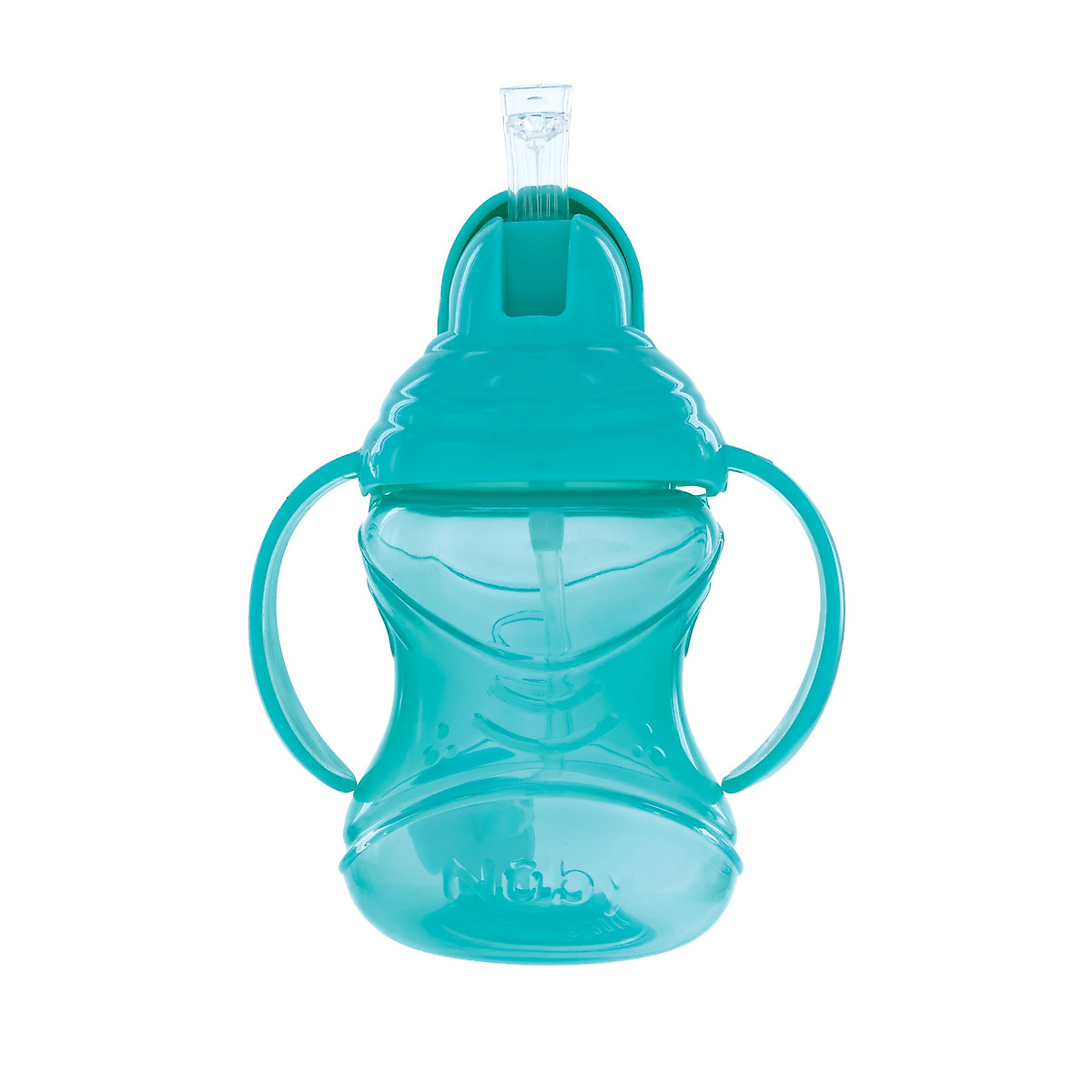 Nuby No-Spill Flip N' Sip Clik-It Cup with 360 Straw, 8 Ounce, Colors May Vary, Multicolor