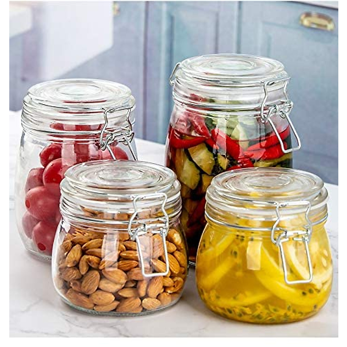 JUN 12 Pcs Replacement Silicone Jar Gaskets Food Grade Rubber Seals Airtight Silicone Gasket Sealing Rings 3.75 Inches(White)