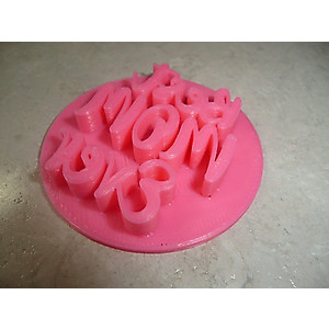 BEST MOM EVER WORDS FANCY SCRIPT FONT MOTHERS DAY COOKIE STAMP EMBOSSER BAKING TOOL 3D PRINTED MADE IN USA PR4192