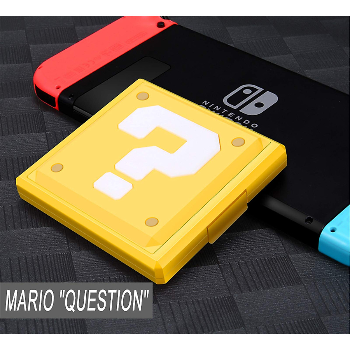 Nintendo Switch&Lite Accessories Game Card Case,Game Card Storage Box with 12 Game Card Slots and 12 Micro SD Card Holders-Question