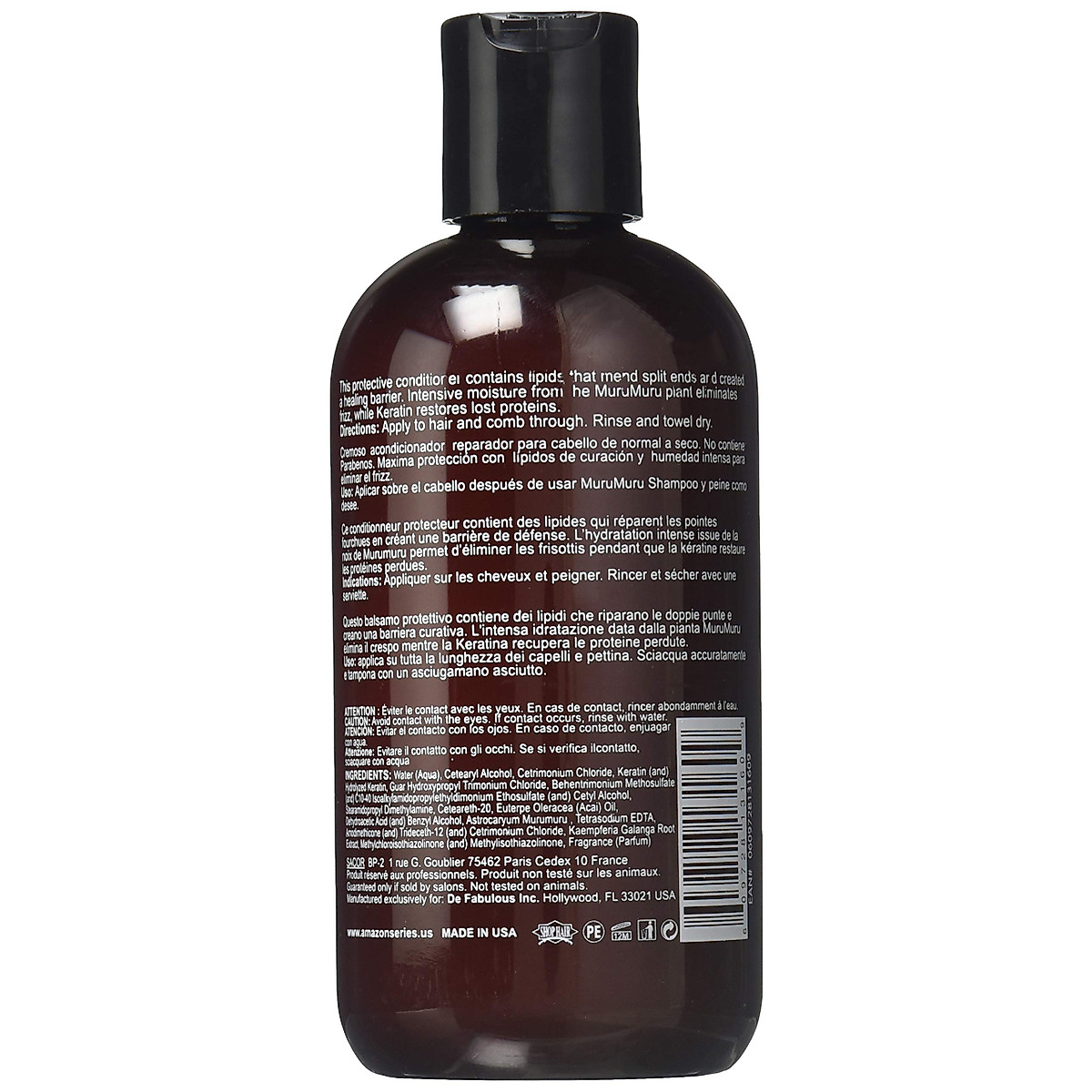 Amazon Series Murumuru Anti-Frizz Keratin Conditioner, 33.8 Ounce