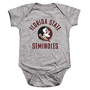 Florida State University Official Seminoles Logo Unisex Infant Snap Suit for Baby,Athletic Heather, 6 Months