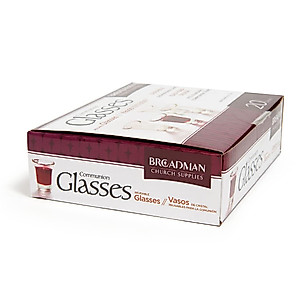 BROADMAN CHURCH SUPPLIES Glass Communion Cups, 20 Count