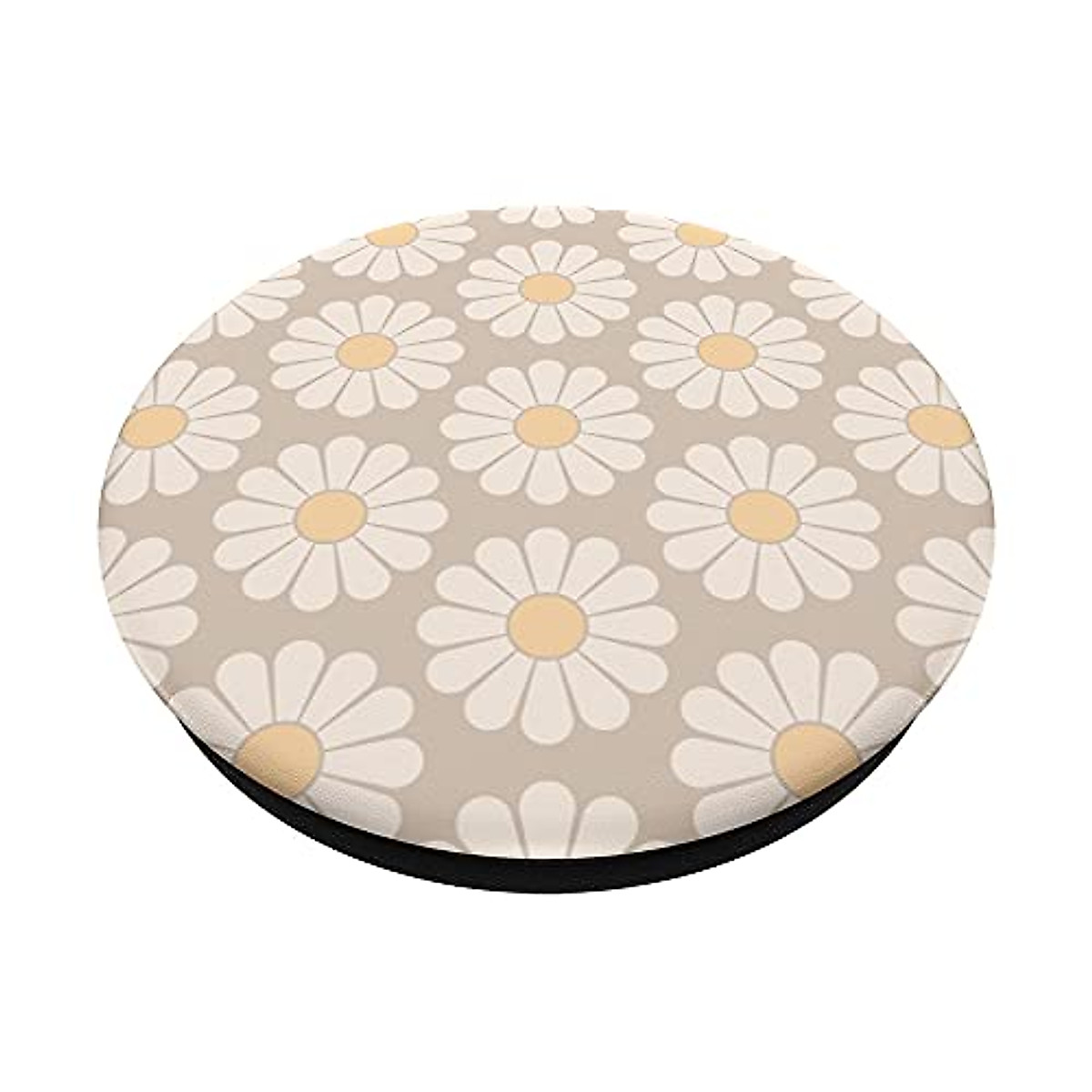 Tan - Daisy Floral Flower Design PopSockets Swappable PopGrip