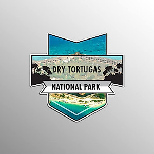 Dry Tortugas National Park Magnet | 4.7-Inch by 4.5-Inch | 2-Pack | 30 MIL Heavy Duty Magnetic Material | MPD928