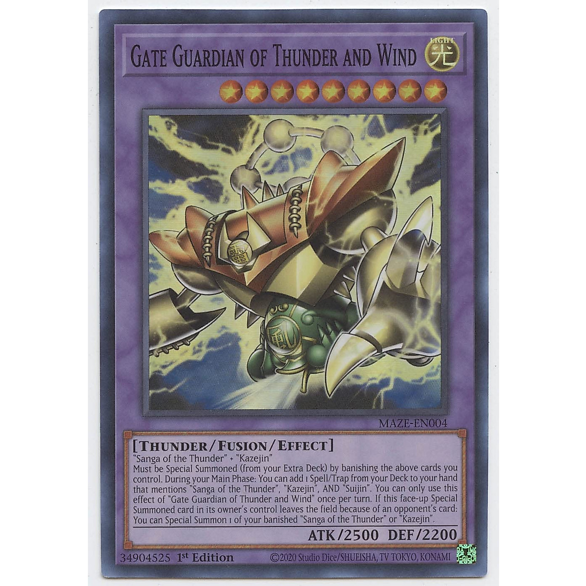 Gate Guardian of Thunder and Wind - MAZE-EN004 - Super Rare - 1st Edition