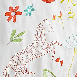 Merryfeel Shower Curtain,Fabric Embroidered Shower Curtain for Bathroom 180 x 190 cm (70"x74" Approx) White