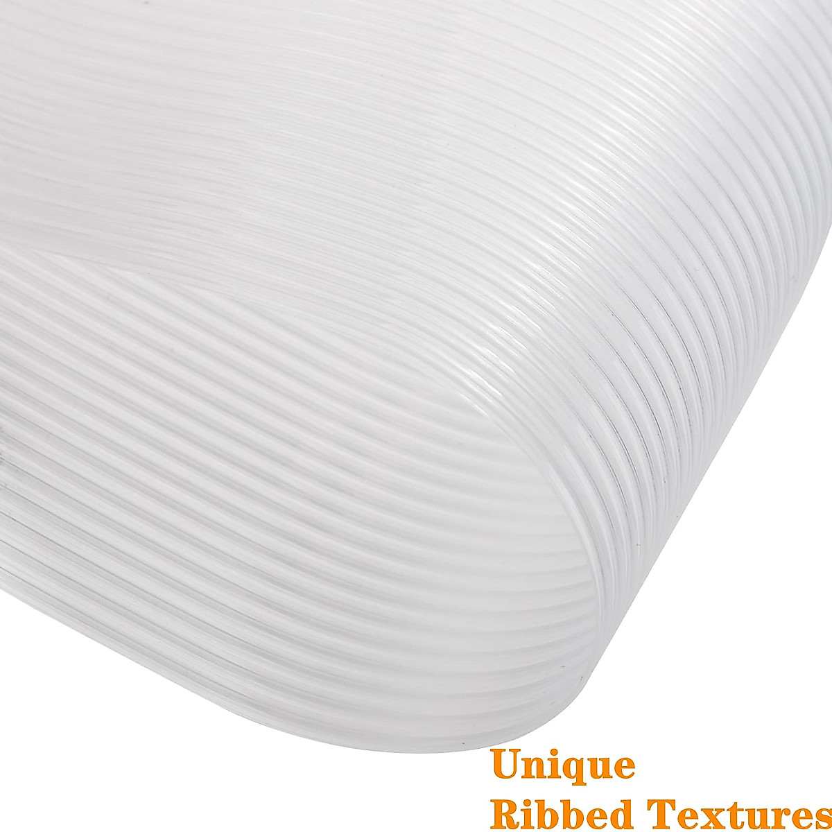 DEAYOU 2 Roll Clear Shelf Liner, 12"x 40 FT EVA Nonslip Drawer Liner, Non-Adhesive Kitchen Liner, Waterproof Pantry Fridge Liner, Oilproof Grip Liner Mat Protector for Table, Rack, Cuttable, Washable