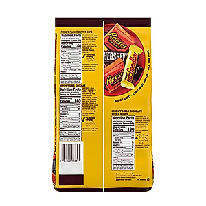 HERSHEY'S and REESE'S Assorted Chocolate Flavored Snack Size, Candy Party Pack, 31.5 oz