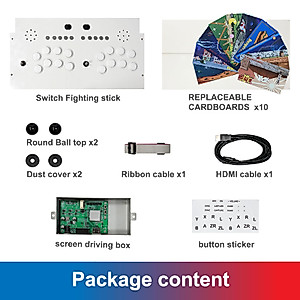 Switch Fighting Stick for Arcade1Up Cabinet, Play Your Switch arcade stick on The Cabinet, Modded Switch Joysticks Specially Designed for Arcade1Up
