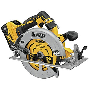 DEWALT 20V MAX* XR Circular Saw, 7-1/4-Inch, Brushless, Power Detect Tool Technology (DCS574W1)