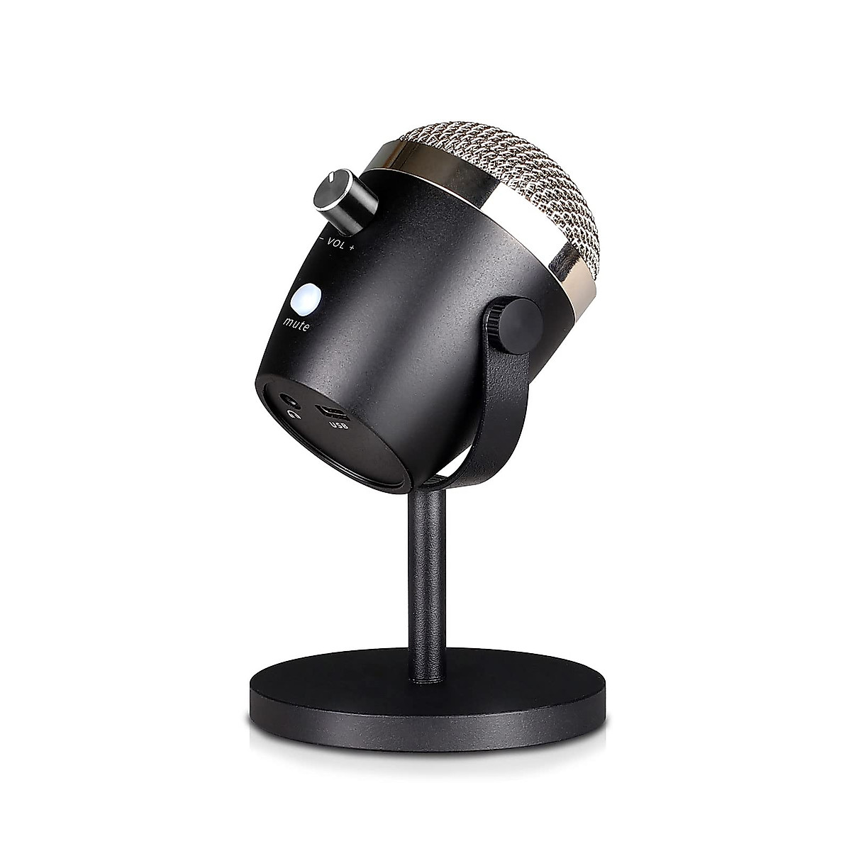 MICYUSHENG USB Mini Condenser Microphone,Desktop Microphone for PC/Micro/Mac/Android,Professional Plug&Play Studio Microphone with Stand,Online Chatting,Videos,Voice,Streaming,YouTube.