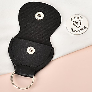 Daughter Birthday Gift from Mom Dad, To My Daughter Inspirational Gifts, I Love You Daughters Pocket Hug Keychain Presents for Daughter in law Christmas Graduation Wedding Gift for Women Girls