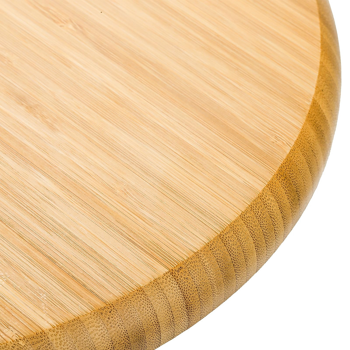 Yesland Wood Cake Turntable 13 Inch Cake Stand Rotating, Rustic Tabletop Round Cupcake Pedestal Stand Farmhouse Bamboo Cakes Holder Tray for Wedding, Birthday, Parties, Restaurants