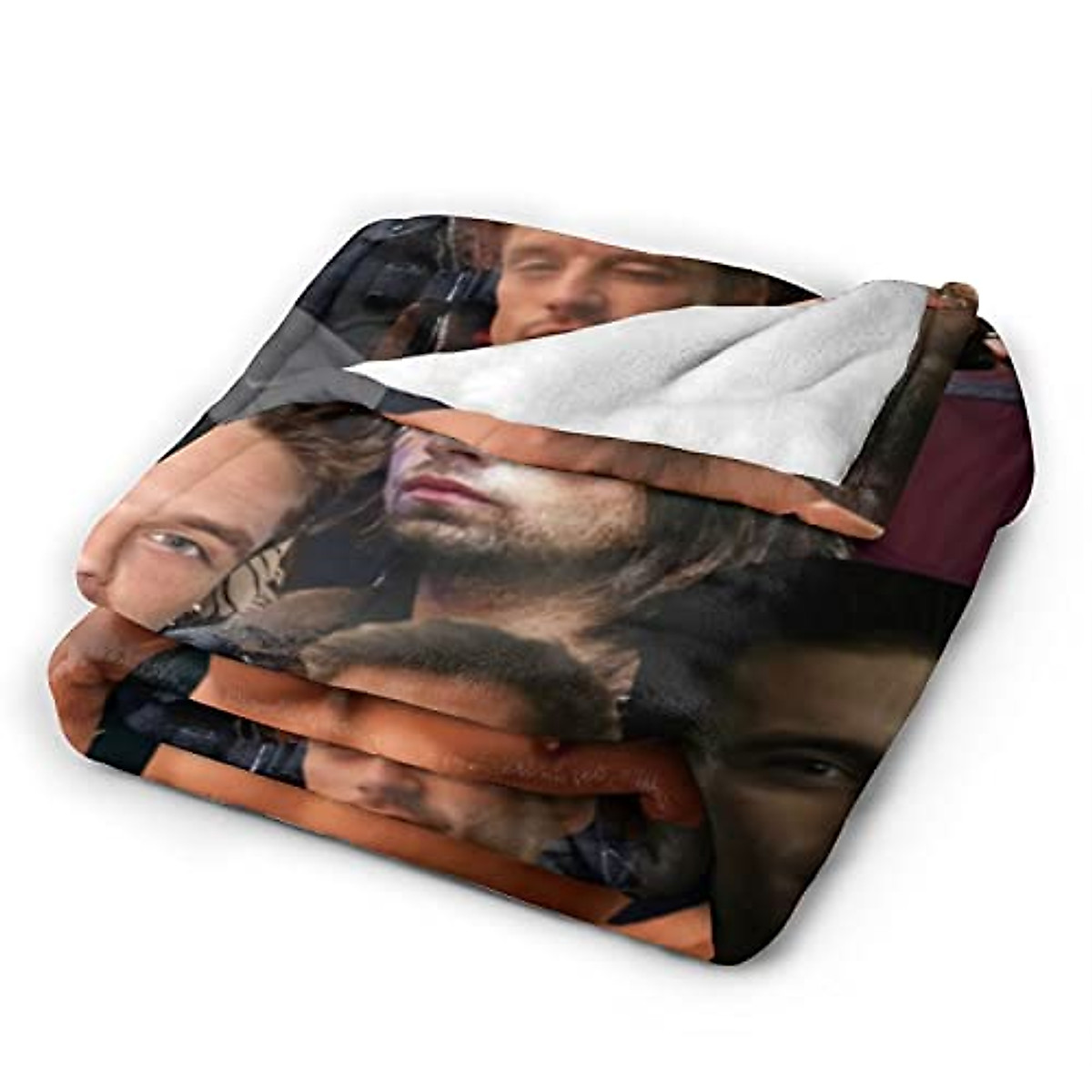 Sebastian Stan Ultra Soft Micro Fleece Blanket All Season Fuzzy Warm Throw Blanket for Sofa Chair Couch Bed