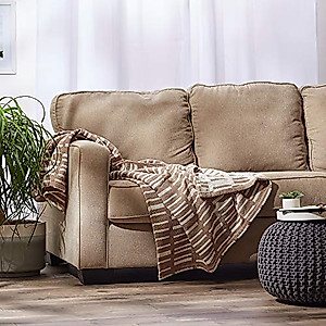 DII Urban Geometric Collection Cotton Throw Blanket, 50x60, Stone